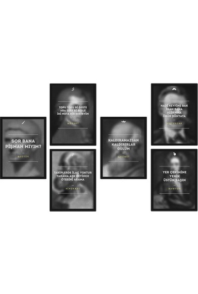 Hero Tasarım Sözler 6 Parça Mdf TABLOGMZ236