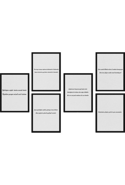 Hero Tasarım Yıldız Tilbe 6 Parça Mdf TABLOGMZ249