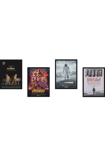 Hero Tasarım Film Kapakları 4 Parça Mdf TABLOSLA200