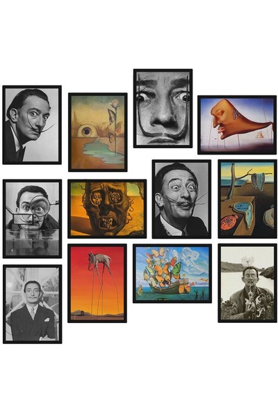 Hero Tasarım Salvador Dali 12 Parça Mdf TABLOZLLTB268