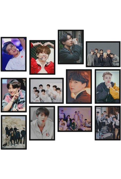 Hero Tasarım Bts 12 Parça Mdf TABLOZLLTB273