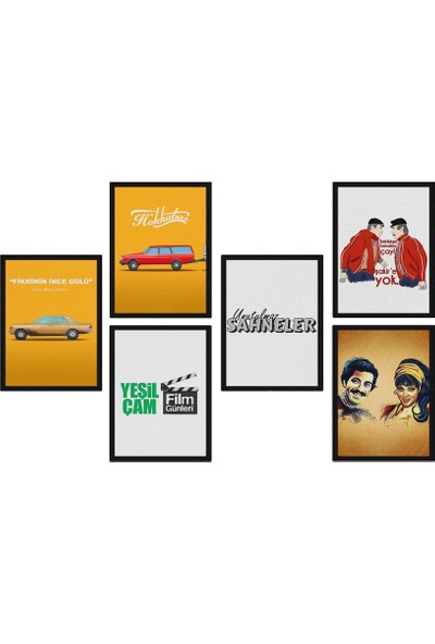 Hero Tasarım Yeşilçam 6 Parça Mdf TABLOGMZ162