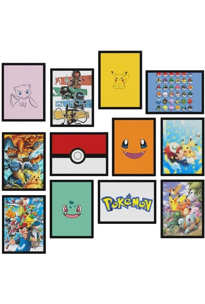 Hero Tasarım Pokemon 12 Parça Mdf TABLOZLLTB355