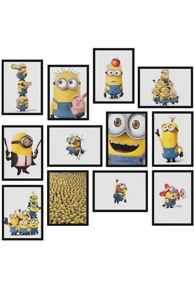 Hero Tasarım Minyonlar 12 Parça Mdf TABLOZLLTB253