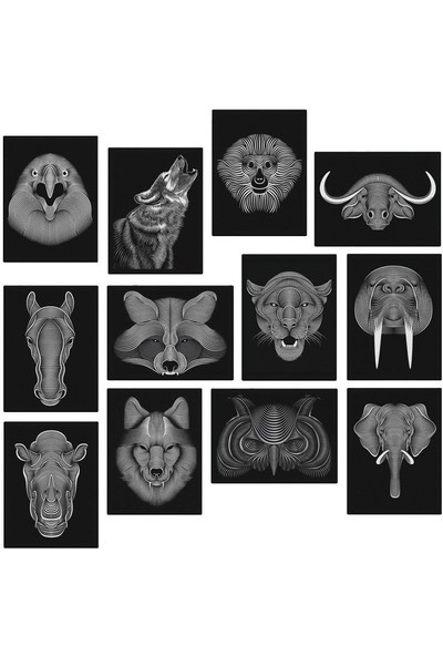 Hero Tasarım Ilizyon 12 Parça Mdf TABLOZLLTB224