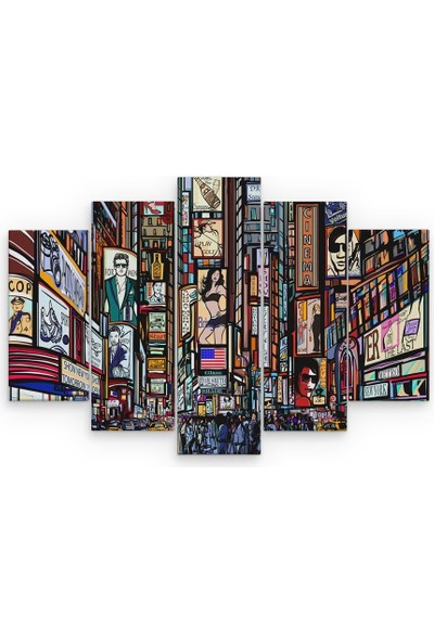 Hero Tasarım New York 5 Parça Mdf TABLOTGTB685