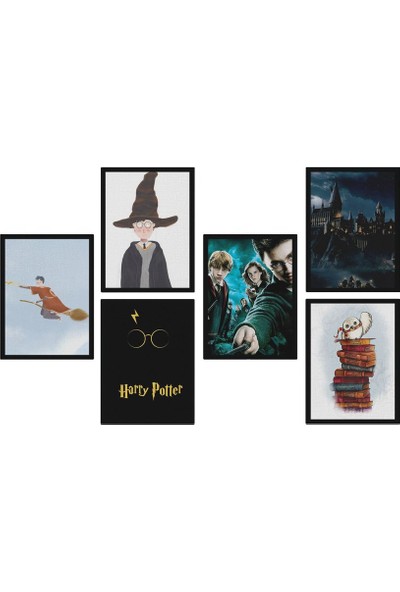 Hero Tasarım Harry Potter 6 Parça Mdf TABLOGMZ206 Hero Tasarım Harry Potter 6 Parça Mdf TABLOGMZ206