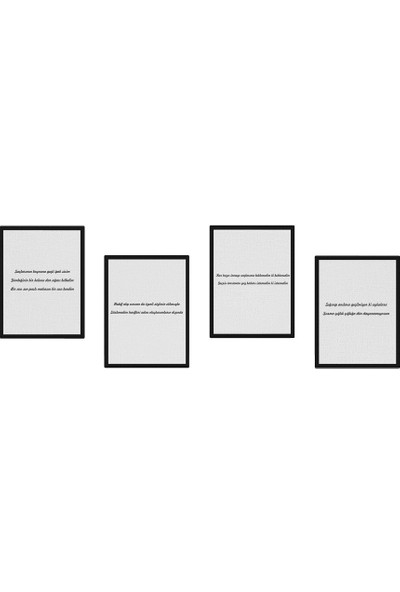 Hero Tasarım Yıldız Tilbe 4 Parça Mdf TABLOSLA302