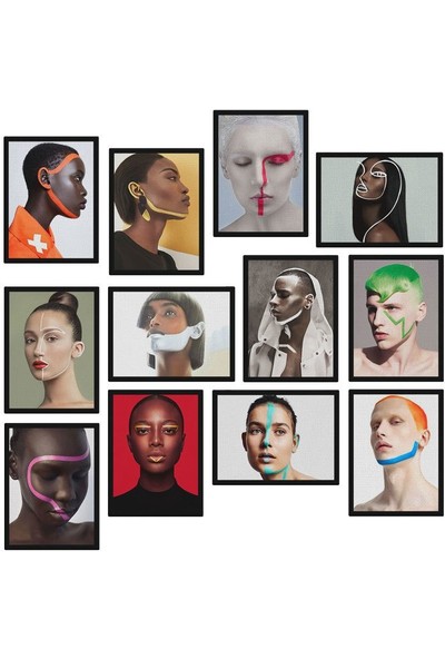 Hero Tasarım Farklı Yüzler 12 Parça Mdf TABLOZLLTB246