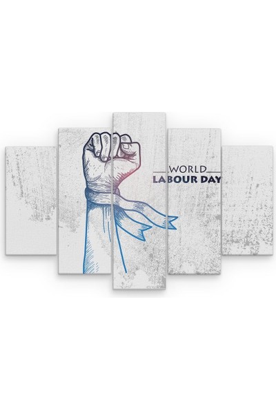 Hero Tasarım Dünya Işçiler Günü 5 Parça Mdf TABLOTGTB942 Hero Tasarım Dünya Işçiler Günü 5 Parça Mdf TABLOTGTB942