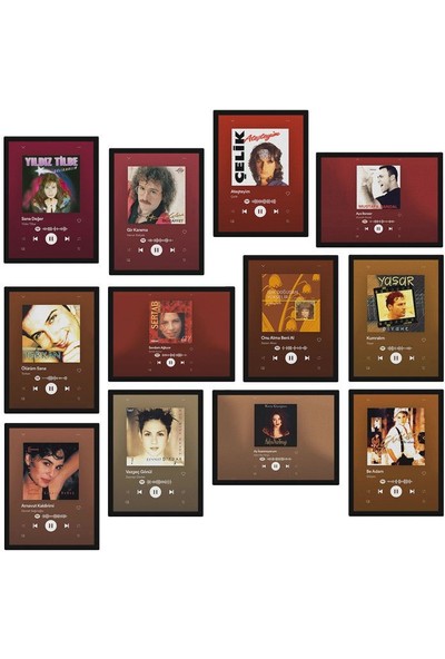 Hero Tasarım 90'lar Pop Spotify Karekodlu 12 Parça Mdf TABLOZLLTB167 Hero Tasarım 90'lar Pop Spotify Karekodlu 12 Parça Mdf TABLOZLLTB167