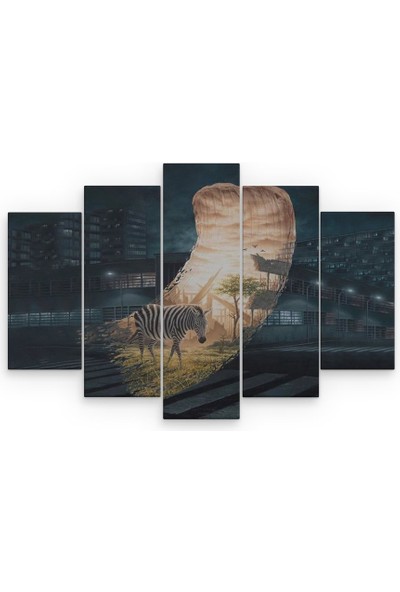 Hero Tasarım Zebra 5 Parça Mdf TABLONHL564