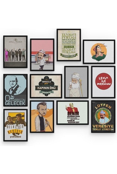 Hero Tasarım Leyla Ile Mecnun 12 Parça Mdf TABLOTGTB1271