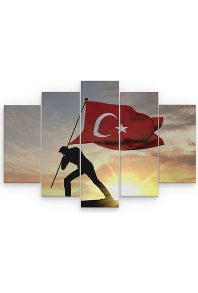 Hero Tasarım Türk Askeri 5 Parça Mdf TABLOTGTB1049 Hero Tasarım Türk Askeri 5 Parça Mdf TABLOTGTB1049