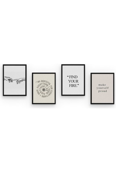 Hero Tasarım Çizim 4 Parça Mdf TABLOSLA411