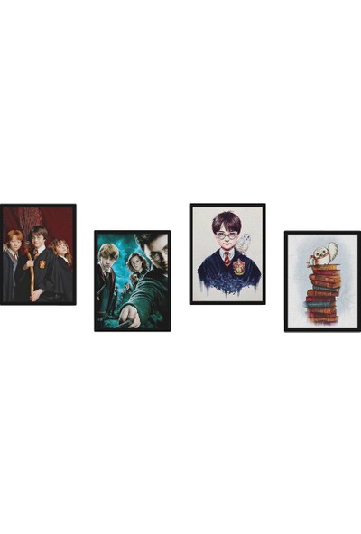 Hero Tasarım Harry Potter 4 Parça Mdf TABLOSLA233 Hero Tasarım Harry Potter 4 Parça Mdf TABLOSLA233