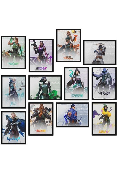 Hero Tasarım Valorant 12 Parça Mdf TABLOZLLTB360 Hero Tasarım Valorant 12 Parça Mdf TABLOZLLTB360