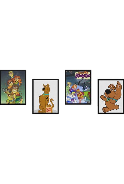 Hero Tasarım Scooby Doo 4 Parça Mdf TABLOSLA504