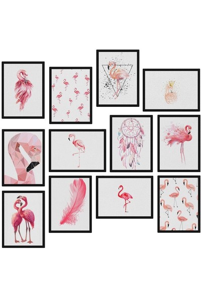 Hero Tasarım Flamingo 12 Parça Mdf TABLOZLLTB252 Hero Tasarım Flamingo 12 Parça Mdf TABLOZLLTB252