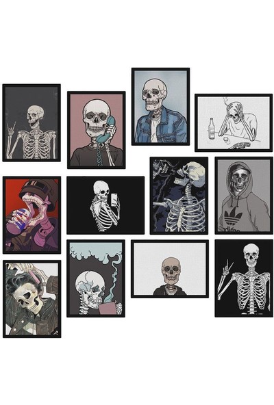 Hero Tasarım Iskelet 12 Parça Mdf TABLOZLLTB305