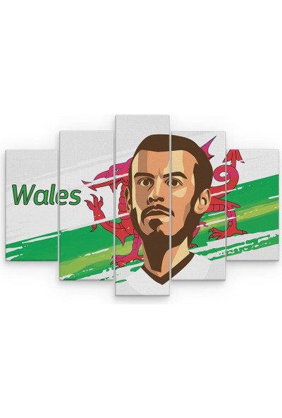 Hero Tasarım Gareth Bale 5 Parça Mdf TABLOTGTB389 Hero Tasarım Gareth Bale 5 Parça Mdf TABLOTGTB389