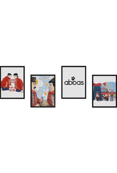 Hero Tasarım Çiçek Abbas 4 Parça Mdf TABLOSLA165 Hero Tasarım Çiçek Abbas 4 Parça Mdf TABLOSLA165