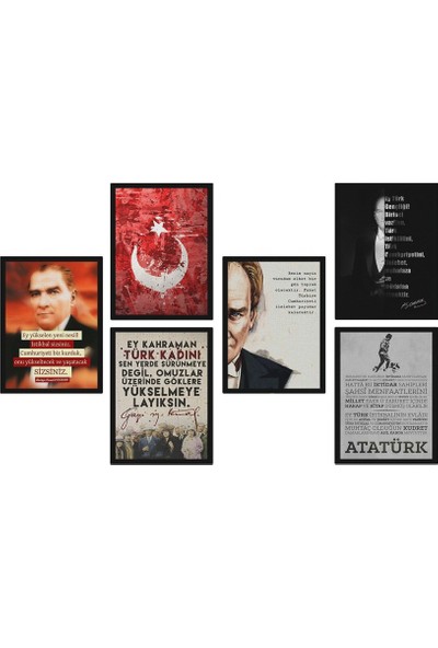 Hero Tasarım Gençliğe Hitabe 6 Parça Mdf TABLOGMZ214 Hero Tasarım Gençliğe Hitabe 6 Parça Mdf TABLOGMZ214