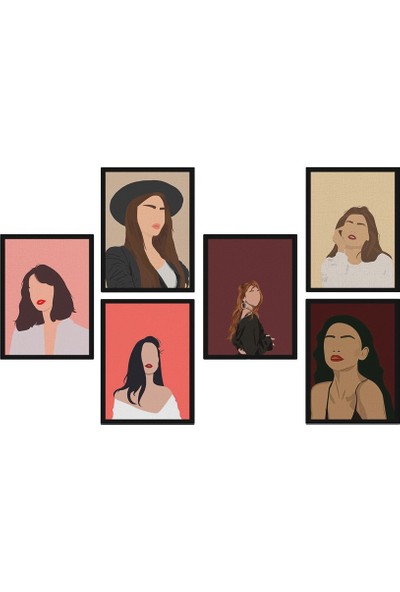 Hero Tasarım Women 6 Parça Mdf TABLOGMZ260