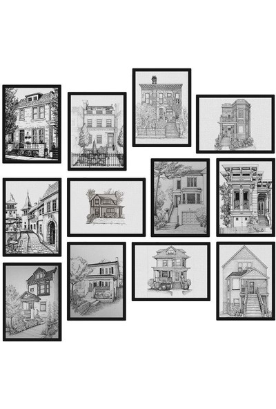 Hero Tasarım Ev 12 Parça Mdf TABLOZLLTB306