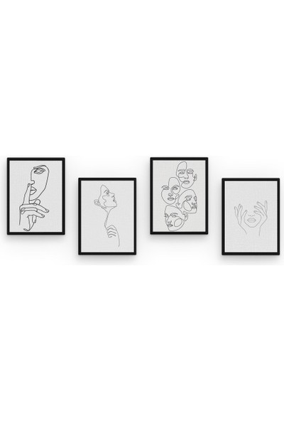 Hero Tasarım Çizim 4 Parça Mdf TABLOSLA410