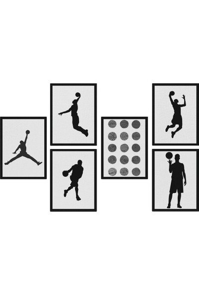 Hero Tasarım Basket 6 Parça Mdf TABLOGMZ313