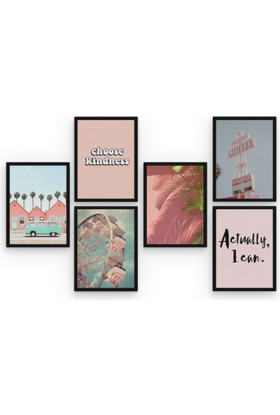 Hero Tasarım Summer 6 Parça Mdf TABLOGMZ356