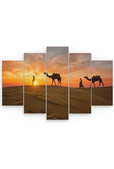 Hero Tasarım Çölde Deve 5 Parça Mdf TABLOTGTB797