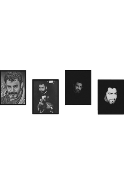 Hero Tasarım Ahmet Kaya 4 Parça Mdf TABLOSLA356 Hero Tasarım Ahmet Kaya 4 Parça Mdf TABLOSLA356
