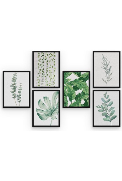 Hero Tasarım Yaprak 6 Parça Mdf TABLOGMZ407