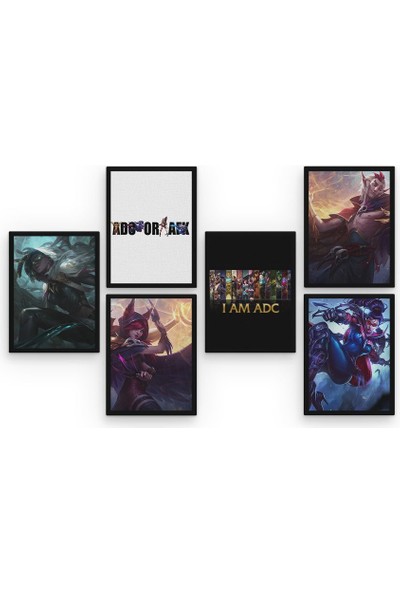 Hero Tasarım Lol Adc 6 Parça Mdf TABLOGMZ342