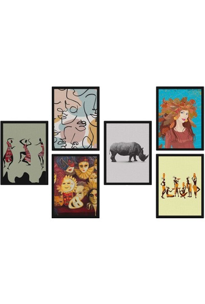Hero Tasarım Bahar Kadını 6 Parça Mdf TABLOGMZ505 Hero Tasarım Bahar Kadını 6 Parça Mdf TABLOGMZ505
