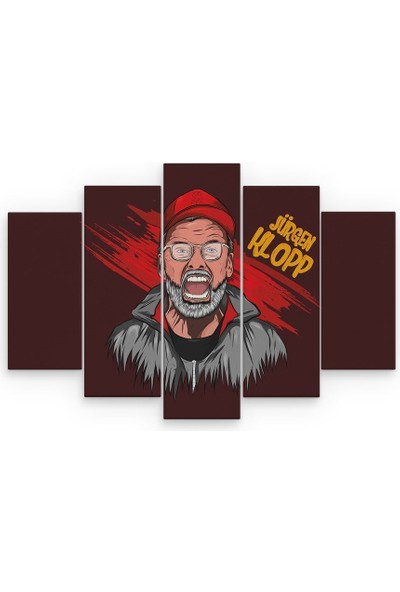 Hero Tasarım Jürgen Klopp 5 Parça Mdf TABLOTGTB376 Hero Tasarım Jürgen Klopp 5 Parça Mdf TABLOTGTB376