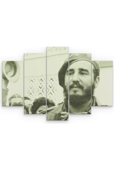 Hero Tasarım Fidel Castro 5 Parça Mdf TABLOTGTB945 Hero Tasarım Fidel Castro 5 Parça Mdf TABLOTGTB945