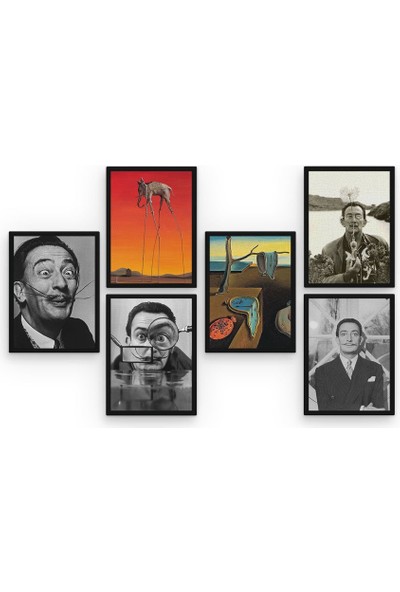 Hero Tasarım Salvador Dali 6 Parça Mdf TABLOGMZ459