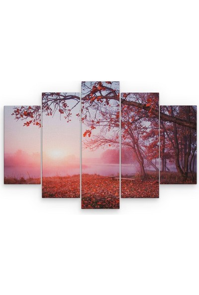 Hero Tasarım Sonbahar Doğası 5 Parça Mdf TABLOTGTB776