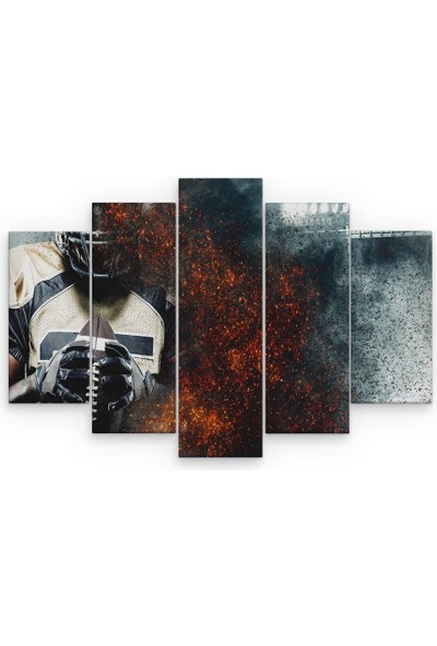 Hero Tasarım Amerikan Futbolu 5 Parça Mdf TABLOTGTB909 Hero Tasarım Amerikan Futbolu 5 Parça Mdf TABLOTGTB909