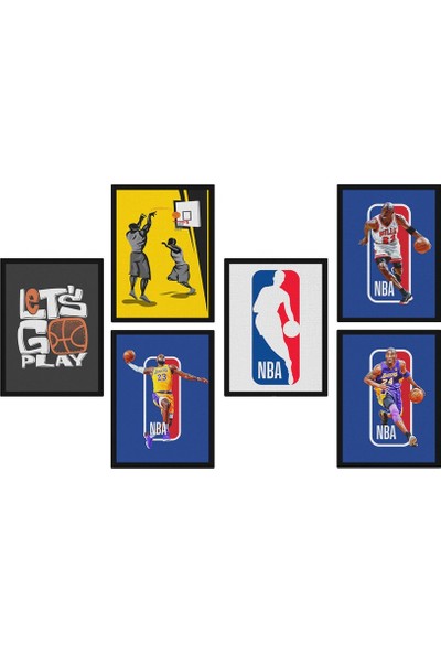 Hero Tasarım Nba 6 Parça Mdf TABLOGMZ207