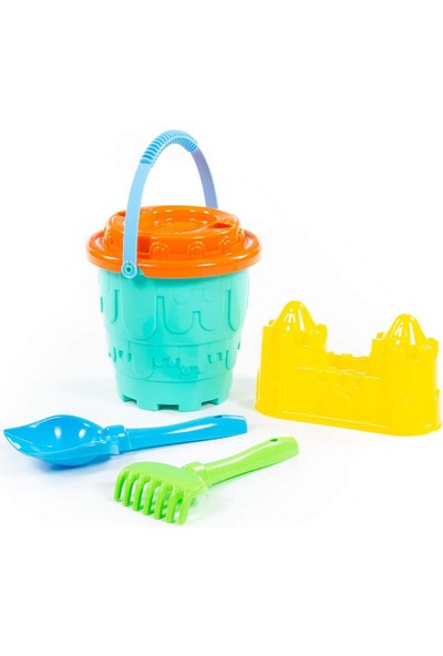 Kelebek Oyuncak Polesie 51783 Kale Kalıplı Kum Kovası Seti - Mavi