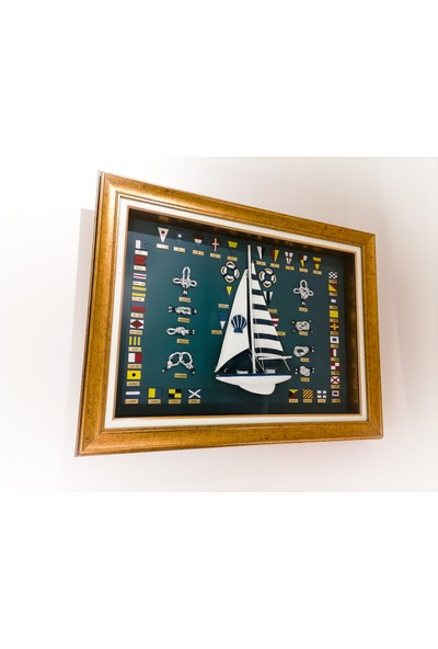 Deniz Marine Uluslararası Denizcilik Bayrakları ve Gemici Bağları Panosu 61X82 Deniz Marine Uluslararası Denizcilik Bayrakları ve Gemici Bağları Panosu 61X82