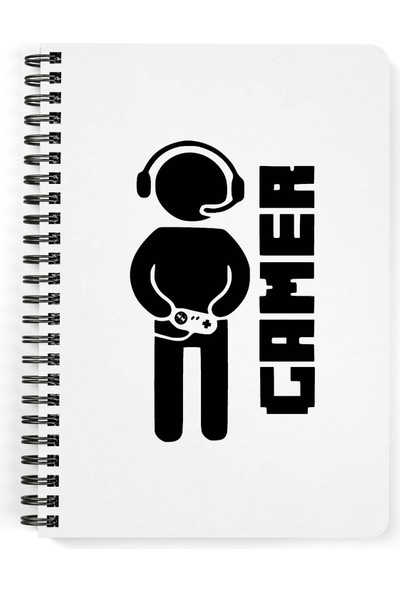 Hero Tasarım Gamer Baskılı Ahşap Kapaklı Defter 15X20 cm DFT6072