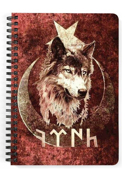 Hero Tasarım Bozkurt Baskılı Ahşap Kapaklı Defter 15X20 cm DFT5400 Hero Tasarım Bozkurt Baskılı Ahşap Kapaklı Defter 15X20 cm DFT5400