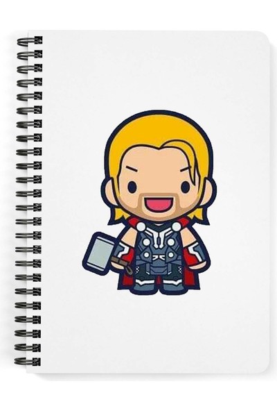 Hero Tasarım Thor Baskılı Ahşap Kapaklı Defter 15X20 cm DFT6458