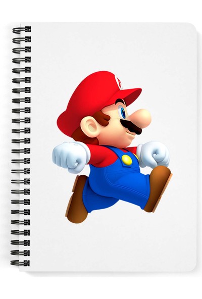 Hero Tasarım Mario Baskılı Ahşap Kapaklı Defter 15X20 cm DFT6371