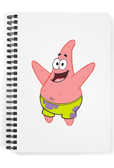 Hero Tasarım Patrick Baskılı Ahşap Kapaklı Defter 15X20 cm DFT6379 Hero Tasarım Patrick Baskılı Ahşap Kapaklı Defter 15X20 cm DFT6379